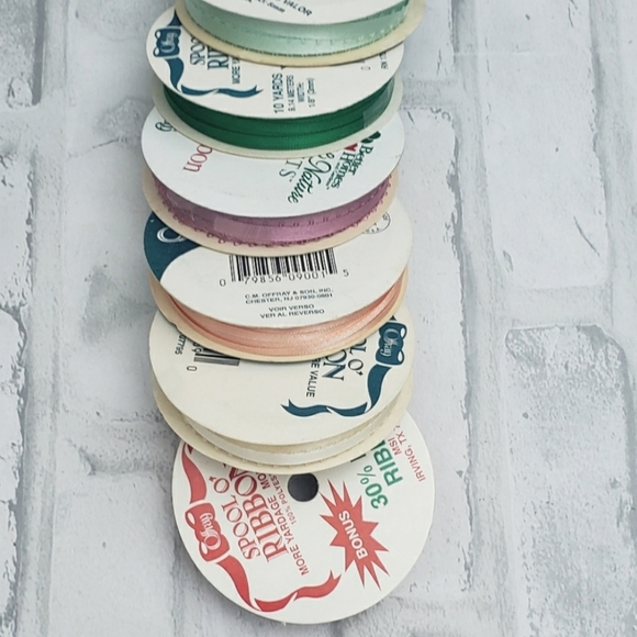 Offray | Holiday | New Lot 6 Vintage Spools Craft Ribbons | Poshmark